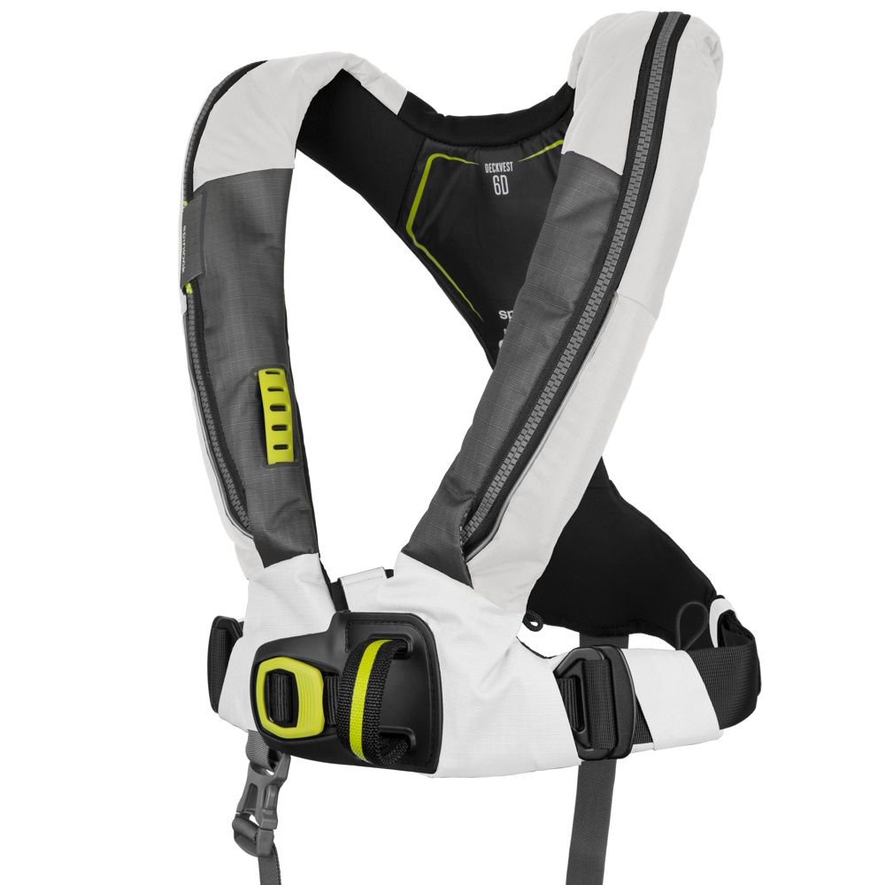 Giubbotto salvagente gonfiabile Spinlock 6D Deckvest 170 N Automatico Bianco Tropic + Imbracatura