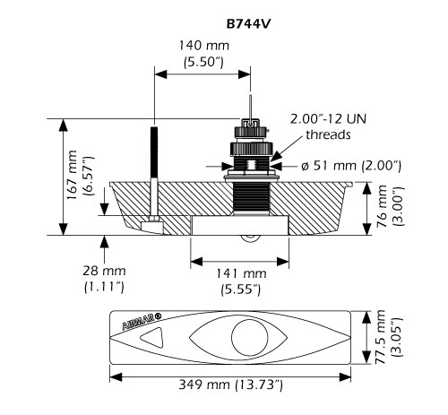 Trasduttore passante Airmar B744V / B744VL